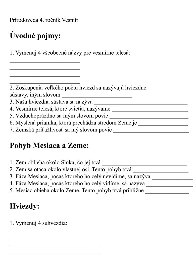 Prírodoveda 4. ročník ZŠ – Bocianie hniezdo