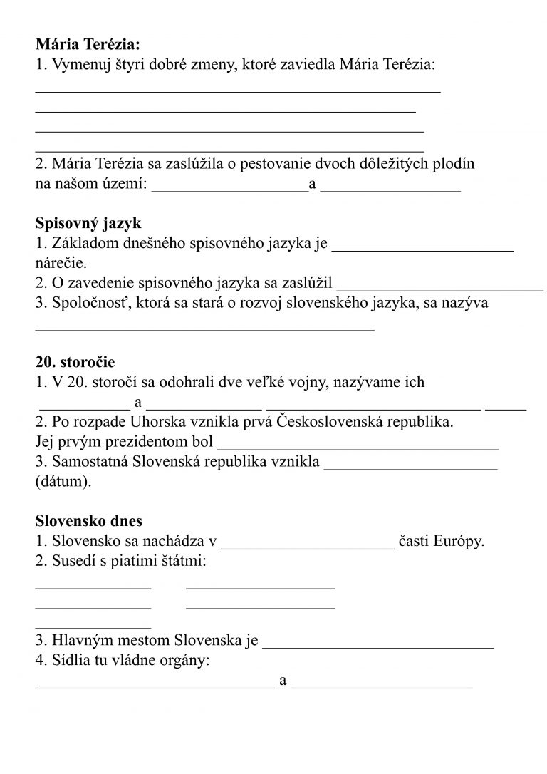 Vlastiveda 4. ročník ZŠ – Bocianie hniezdo